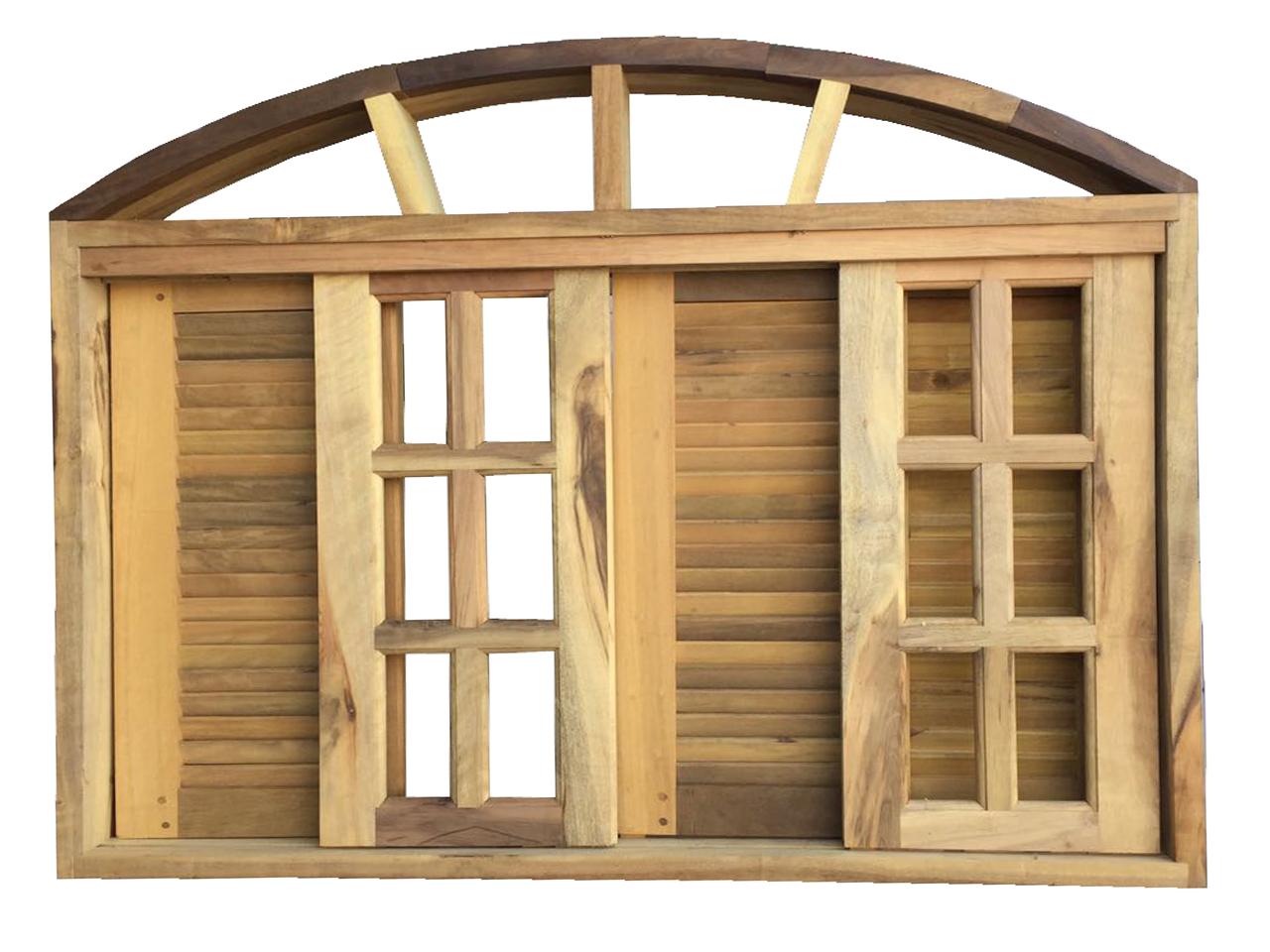 Janela de Madeira Veneziana de Correr de Itaúba em Arco